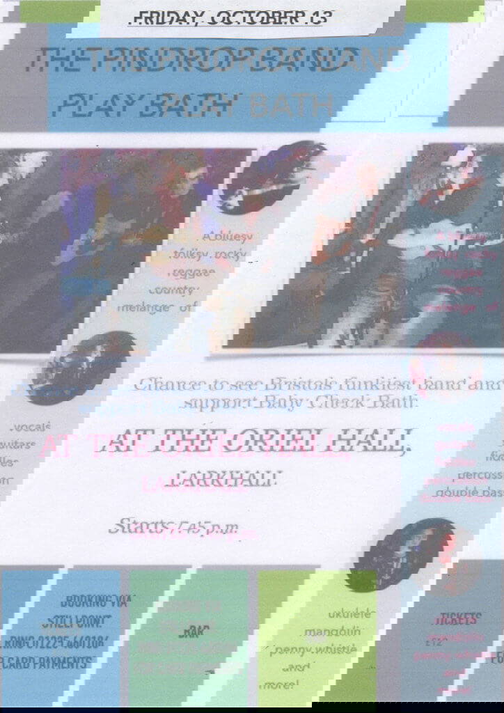 The Pindrop Band Play Bath in aid of Baby Check Bath